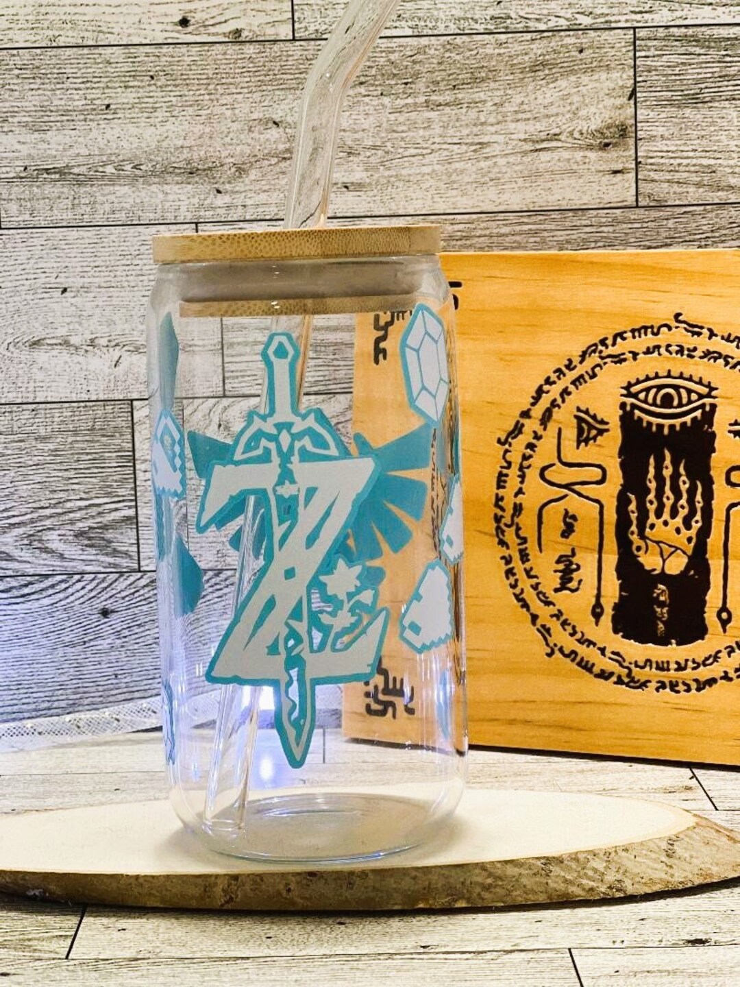 Legend of Zelda, Tears of the Kingdom, 16 Oz Glass Cup, Iced Coffee ...