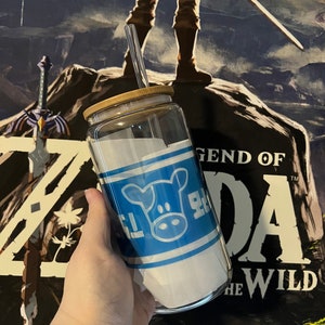 Legend of Zelda, Lon Lon Ranch, 16 Oz Glass Cup, Iced Coffee, Gift ...