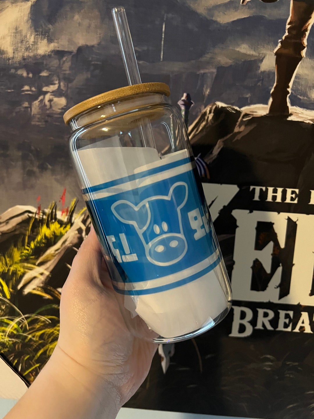 Legend of Zelda, Lon Lon Ranch, 16 Oz Glass Cup, Iced Coffee, Gift ...