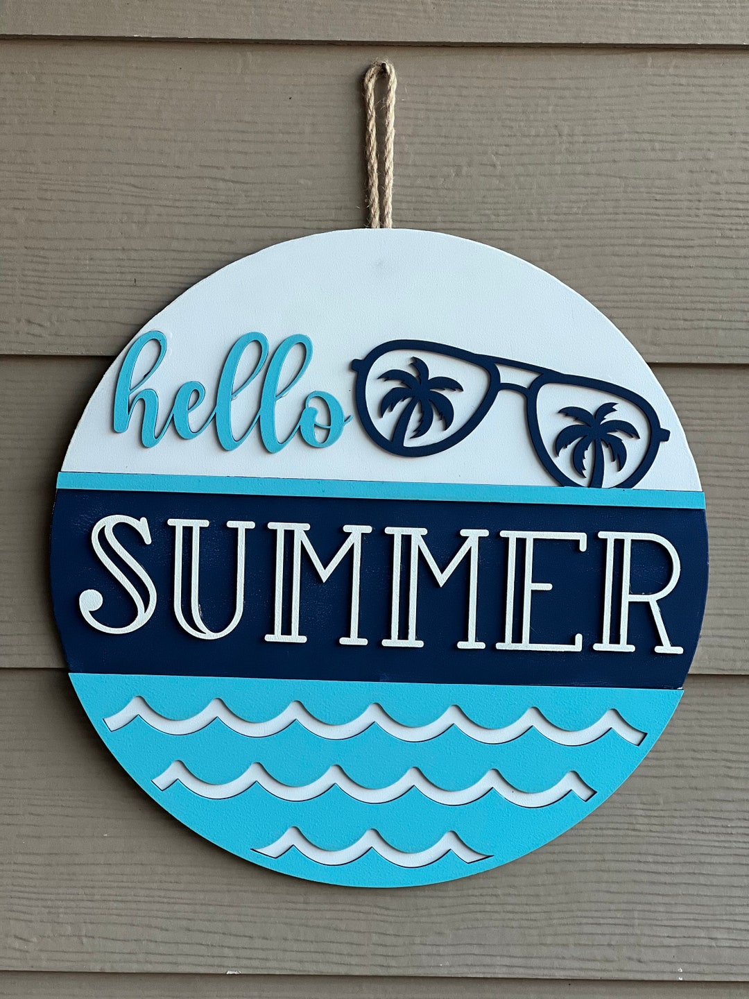 Summer Door Hanger, Welcome Sign, Door Sign, Summertime, Beach House ...