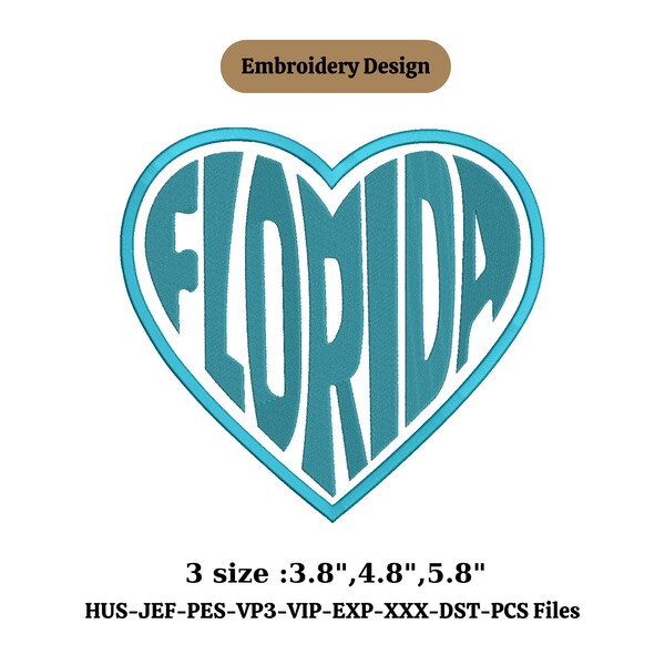 Florida State Embroidery Design - Etsy
