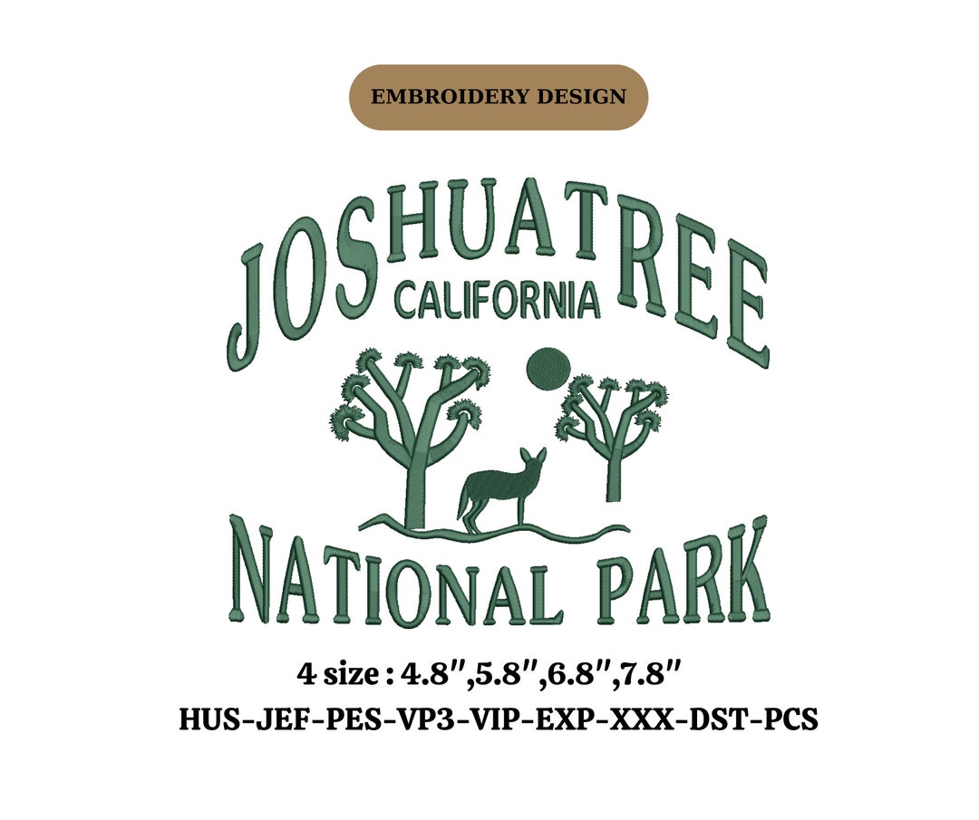 JOSHUA TREE National Park Embroidery Machine Design - Etsy