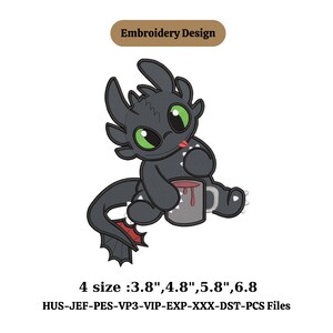 Toothless Dragon Embroidery Design,embroidery Files,embroidery ...