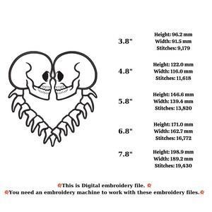 Skeleton Embroidery Machine Design Install Dowload 4 Inch Hoops ...