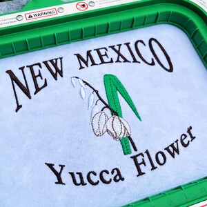 NEW MEXICO State Embroidery With Yucca Flower Embroidery - Etsy