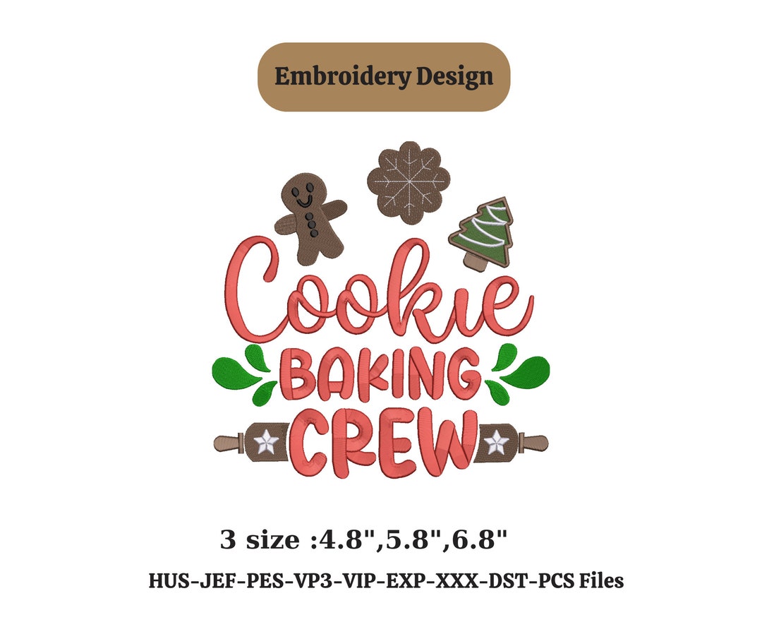 Cookie Banking Crew Christmas Embroidery Design Cookie Embroidery - Etsy