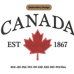 CANADA State Logo Embroidery Canada Designs Digital State Embroidery ...