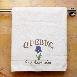 CANADA Quebec State Embroidery Design With Iris Versicolor Flower State ...