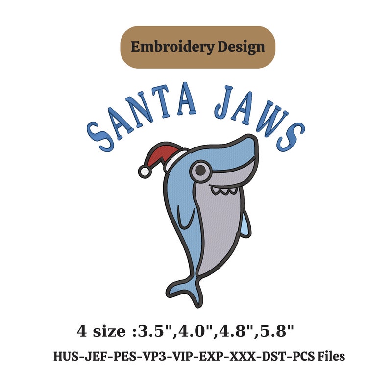 Jaws Embroidery - Etsy