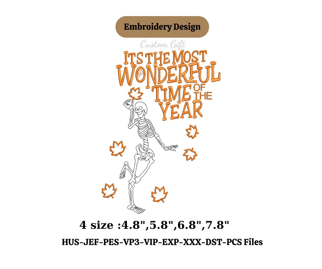 Dancing Skeleton Embroidey Designs Halloween Embroidery Skeleton ...