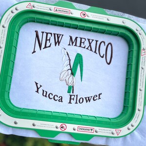 NEW MEXICO State Embroidery With Yucca Flower Embroidery - Etsy