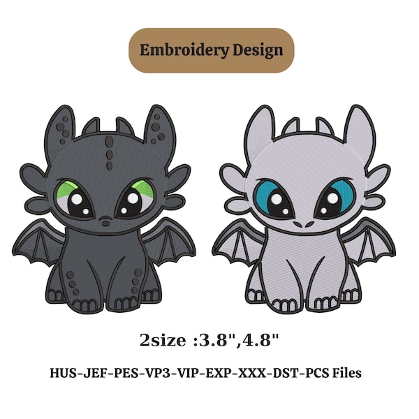 Toothless Embroidery - Etsy
