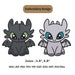 Toothless Dragon Couple Embroidery Design,embroidery Couple,valentine ...