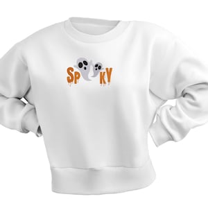 Boo Spooky Halloween Embroidery Ghost Design halloween Cute - Etsy