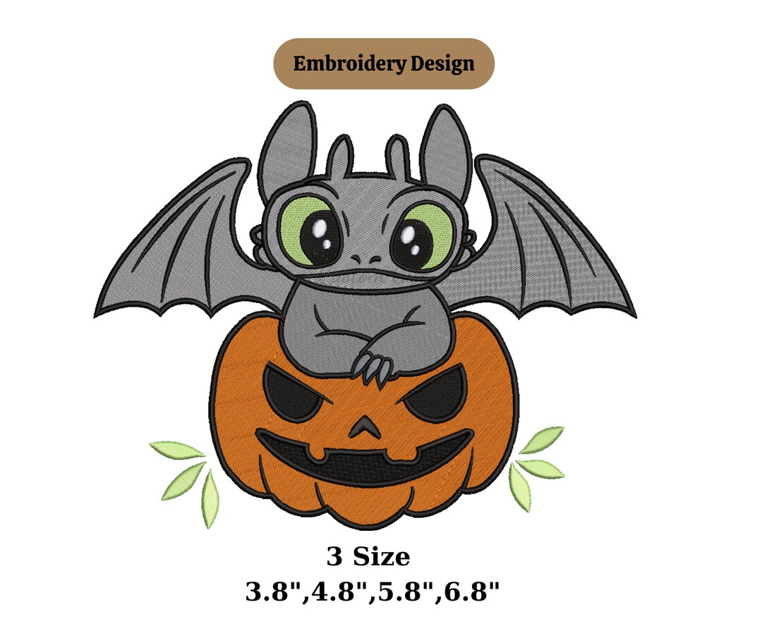 Dragon Design Embroidery Dragon Toothless Cute Dragon Embroidery ...