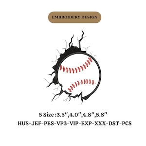 Baseball Embroidery Design for Boys Shirt, Sport PES Embroidery File ...