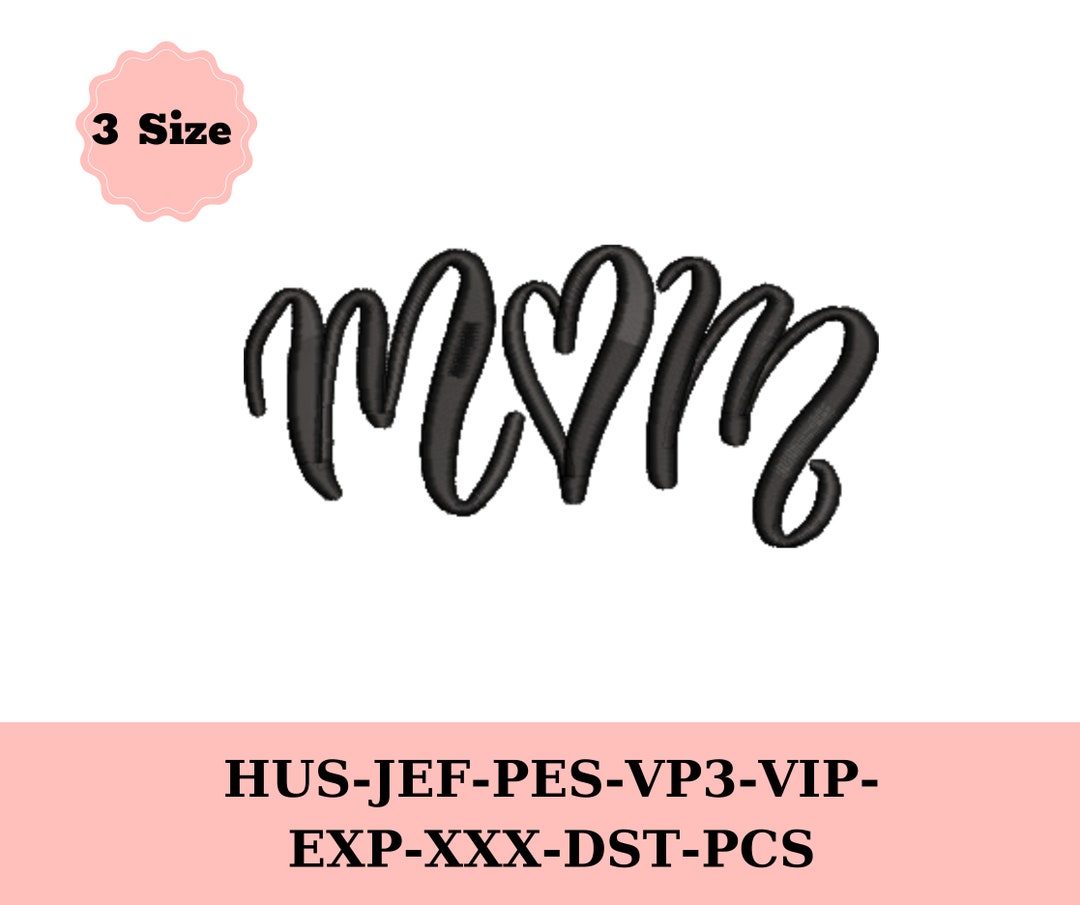 MOM Embroidery Files Embroidery Design Mothers Day Mothers Gift for Her ...