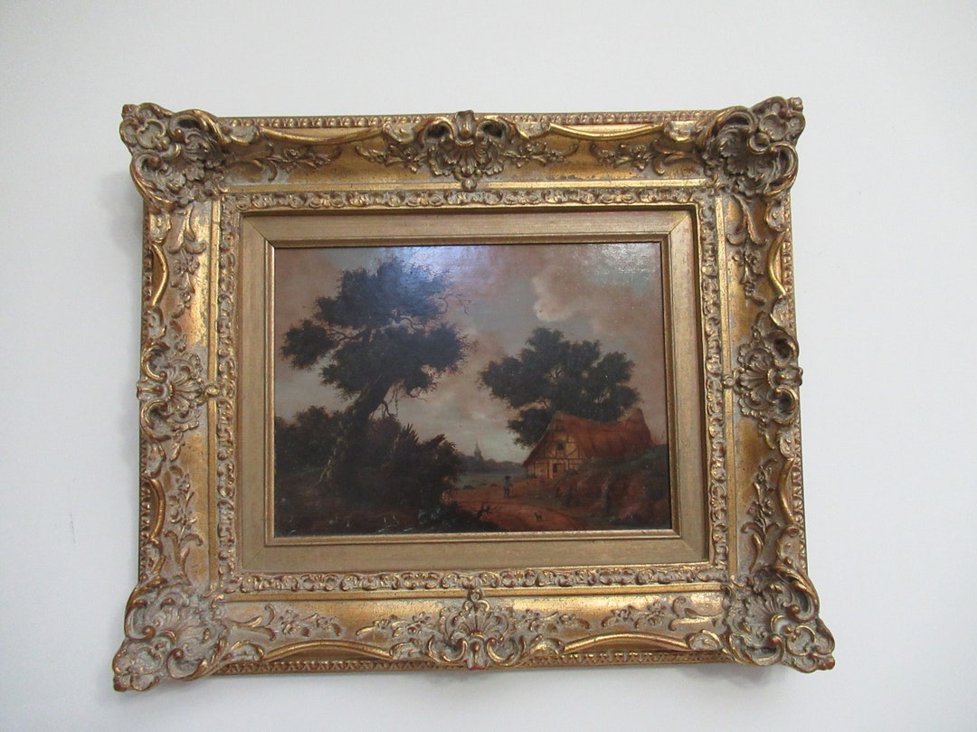 William Galvez Signed Original Old Master's Landscape Oil on Board ...