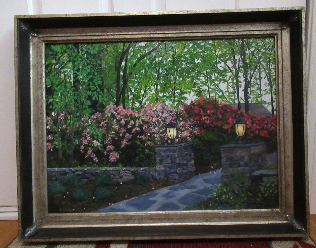 Ann Connelly Signed Original Floral Landscape Acrylic Painting EC ...