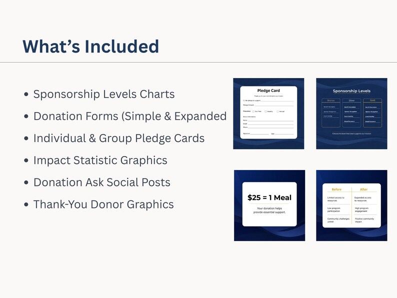 Nonprofit Fundraising Canva Templates | Donation Kit (digital Download ...