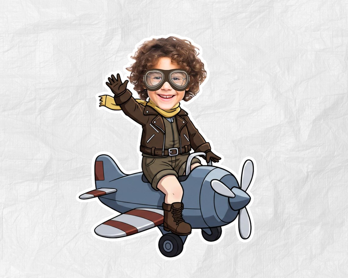 Pilots Face Blank – Add Your Own Photo | Little Aviator Airplane Theme ...