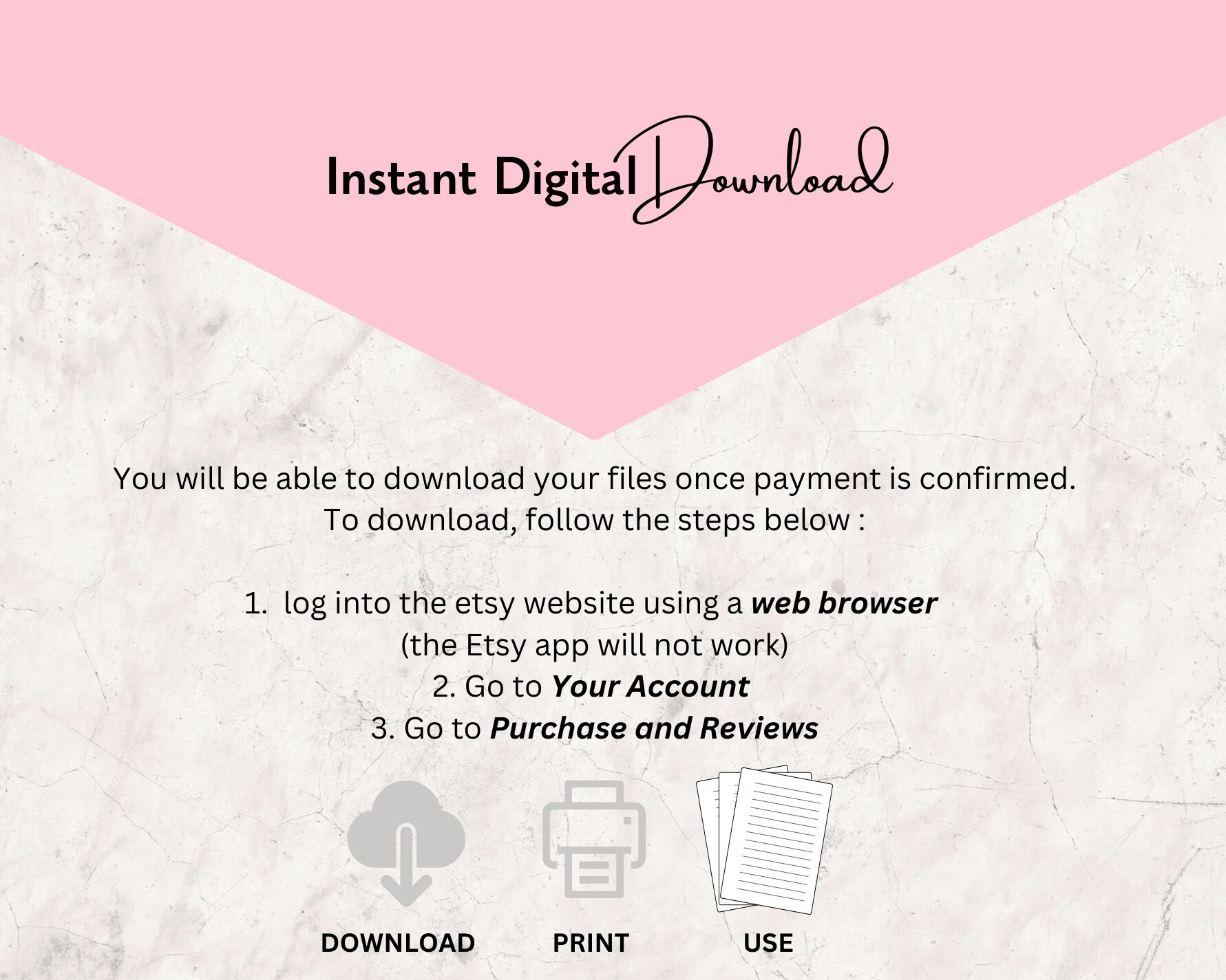 Vinyl Decal Application Card, Printable Vinyl Decal Care Card Instructions, Small Business ...