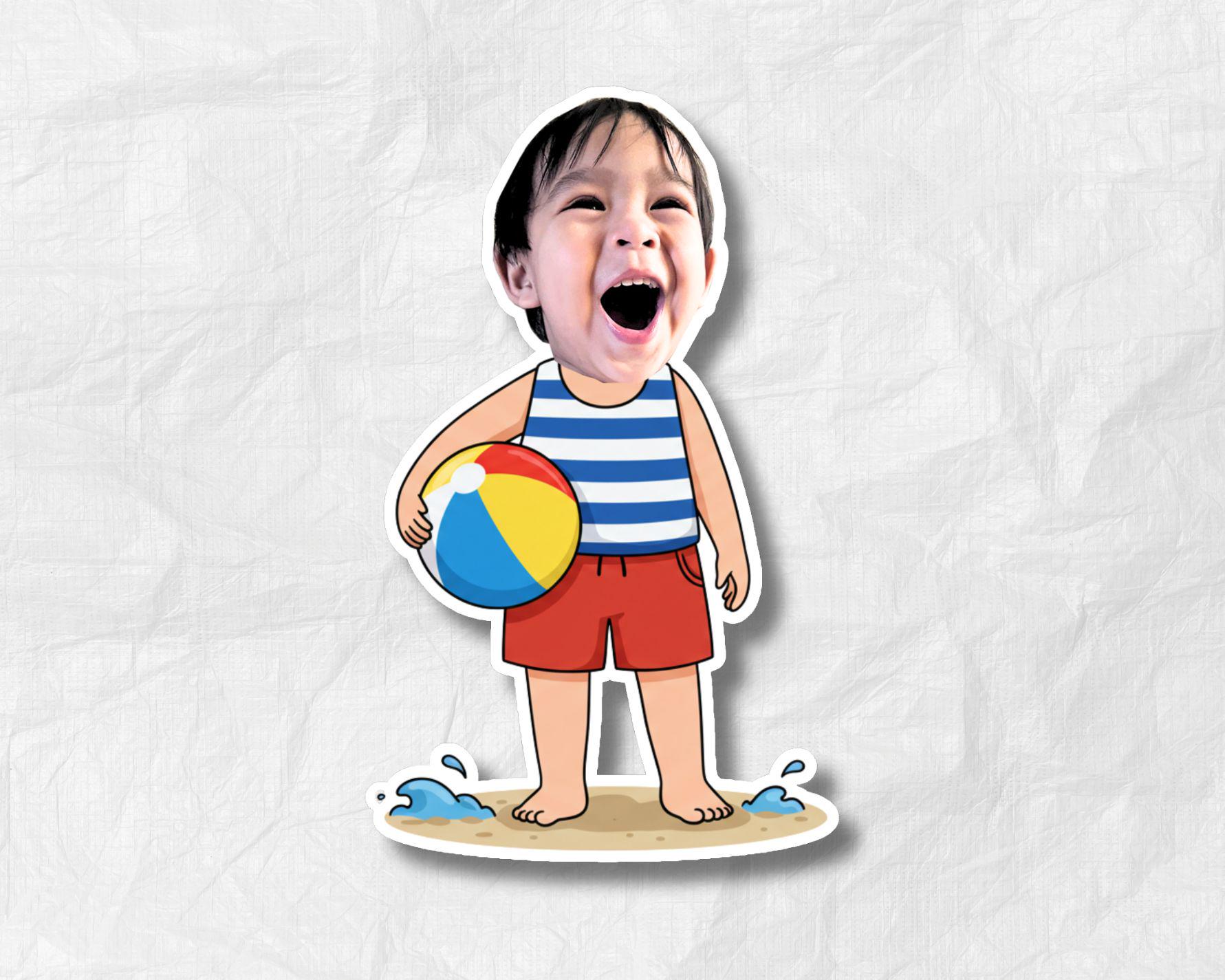 Kids Summer Photo – Add Your Own Face | Personalized Beach & Vacation ...