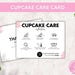 Editable Cupcake Care Card Template, Cupcakes Care Guide Tips ...