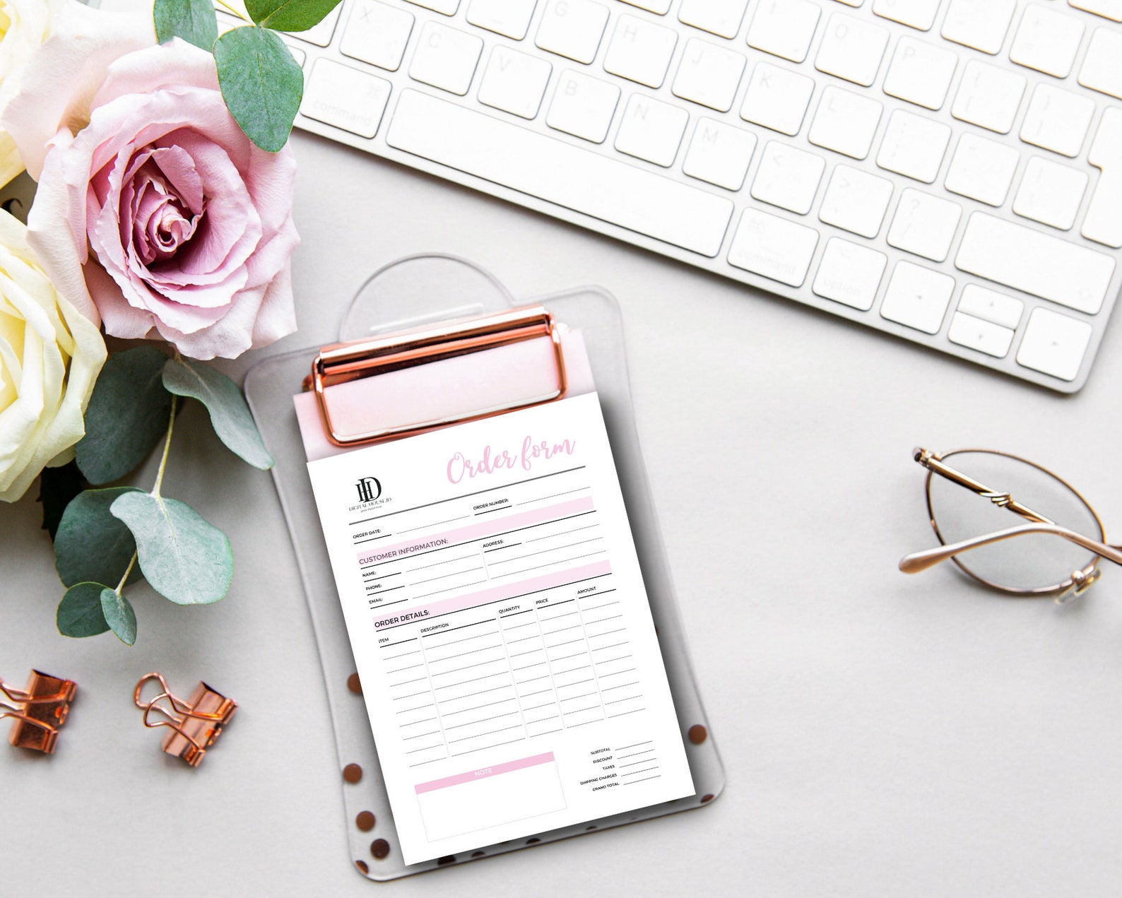 Order Form Printable and Editable Good for Small Business Orders ...