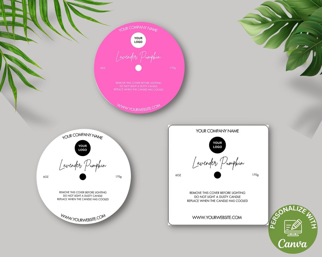 Candle Dust Cover Template, Editable Candle Dust Covers, Printable ...