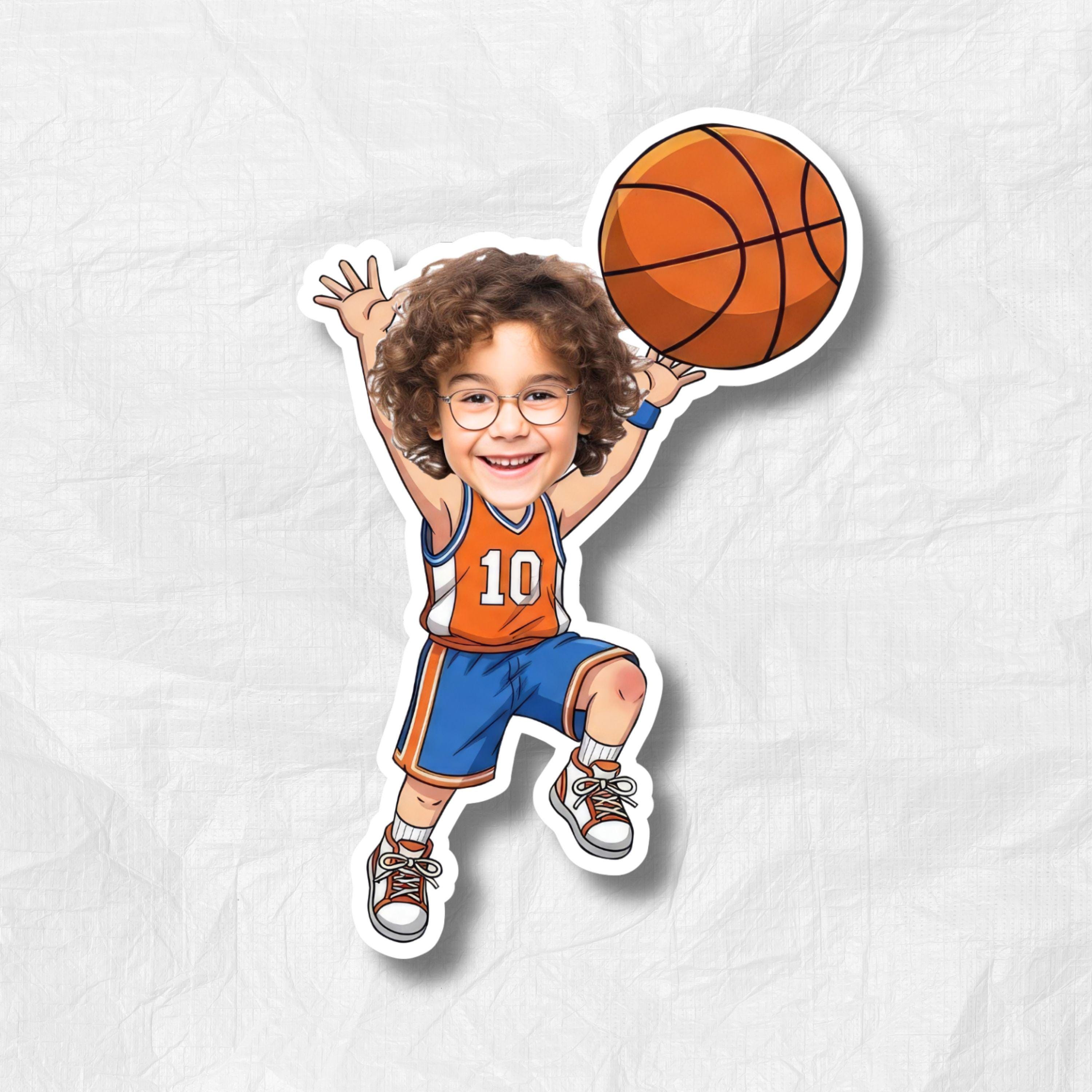 Basketball Kids | Add Your Own Face Photo Template | Basketball Player ...