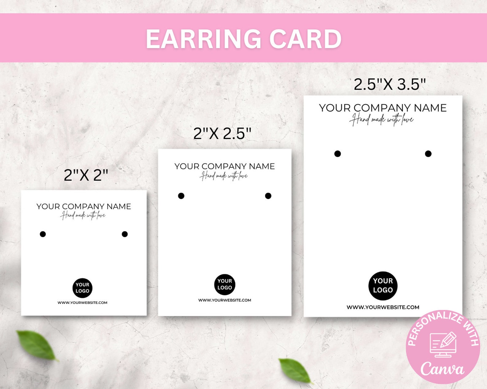 Editable Jewelry Display Card Templates, Printable Earring Card Bundle ...