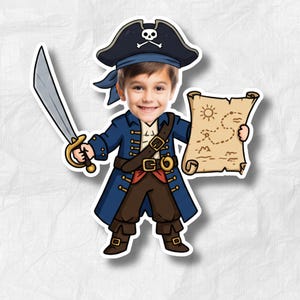 Pirates Face Blank | Add Your Own Photo | Birthday Pirate Party - Etsy
