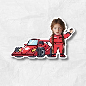 Boy Racer | Add Your Own Face Photo Template | Editable Canva PNG ...