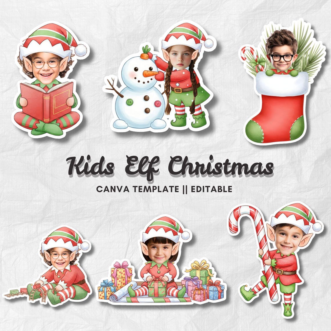 Kids Elf Christmas | Add Your Own Face Photo Template | Holiday Elf ...