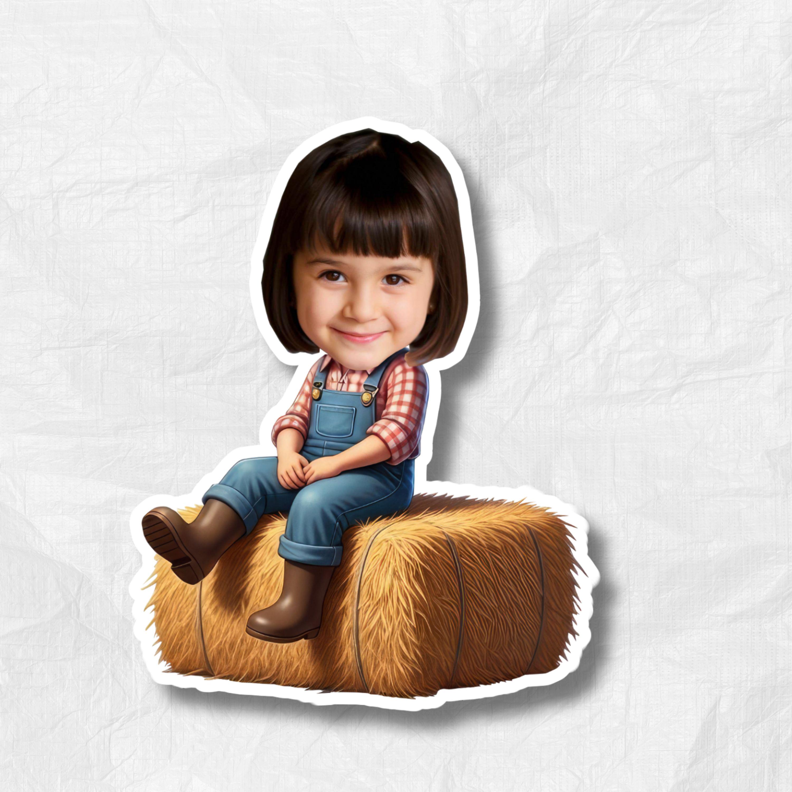 Farmer Kids | Add Your Own Face Photo Template | Farm Costume Clipart ...