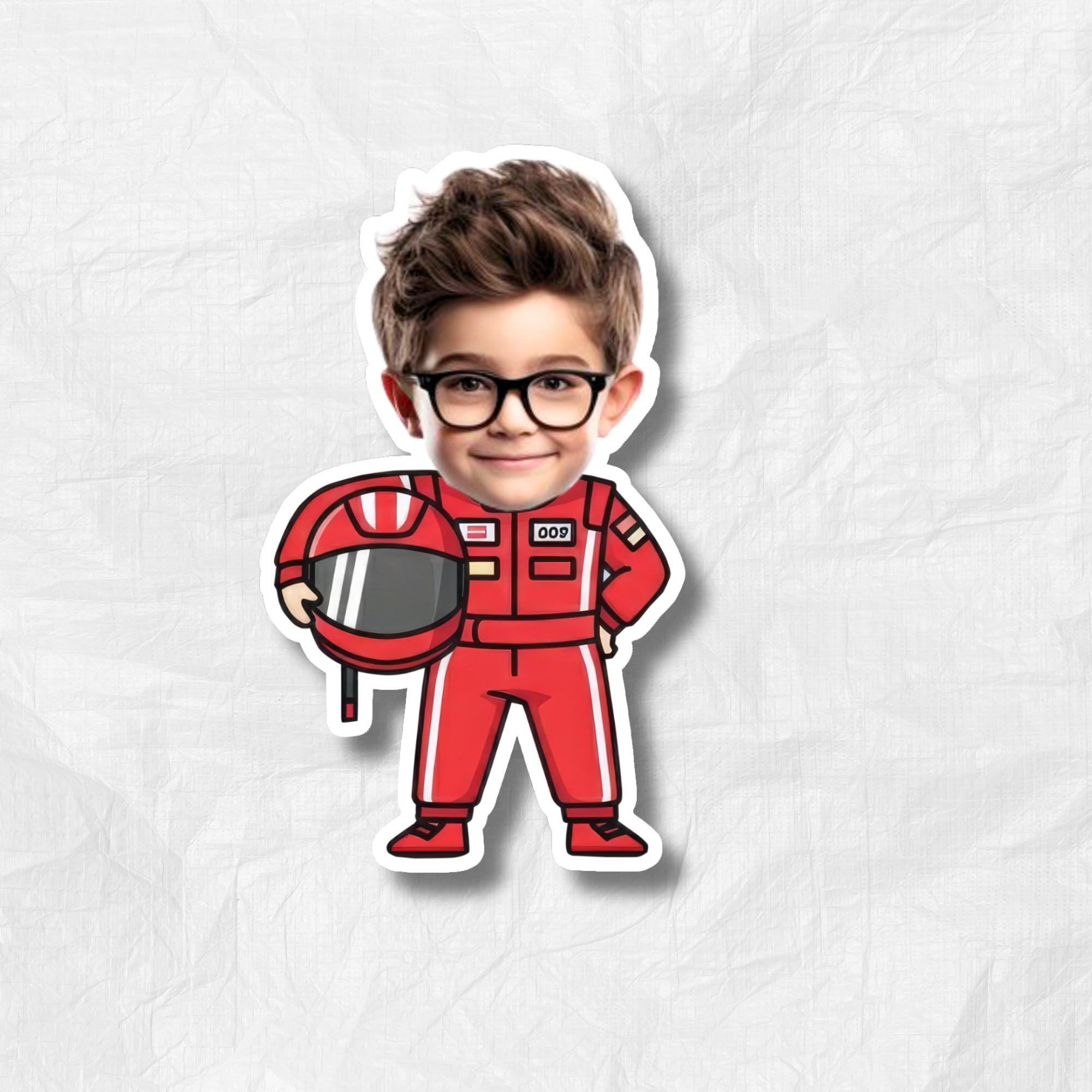 Boy Racer | Add Your Own Face Photo Template | Editable Canva PNG ...
