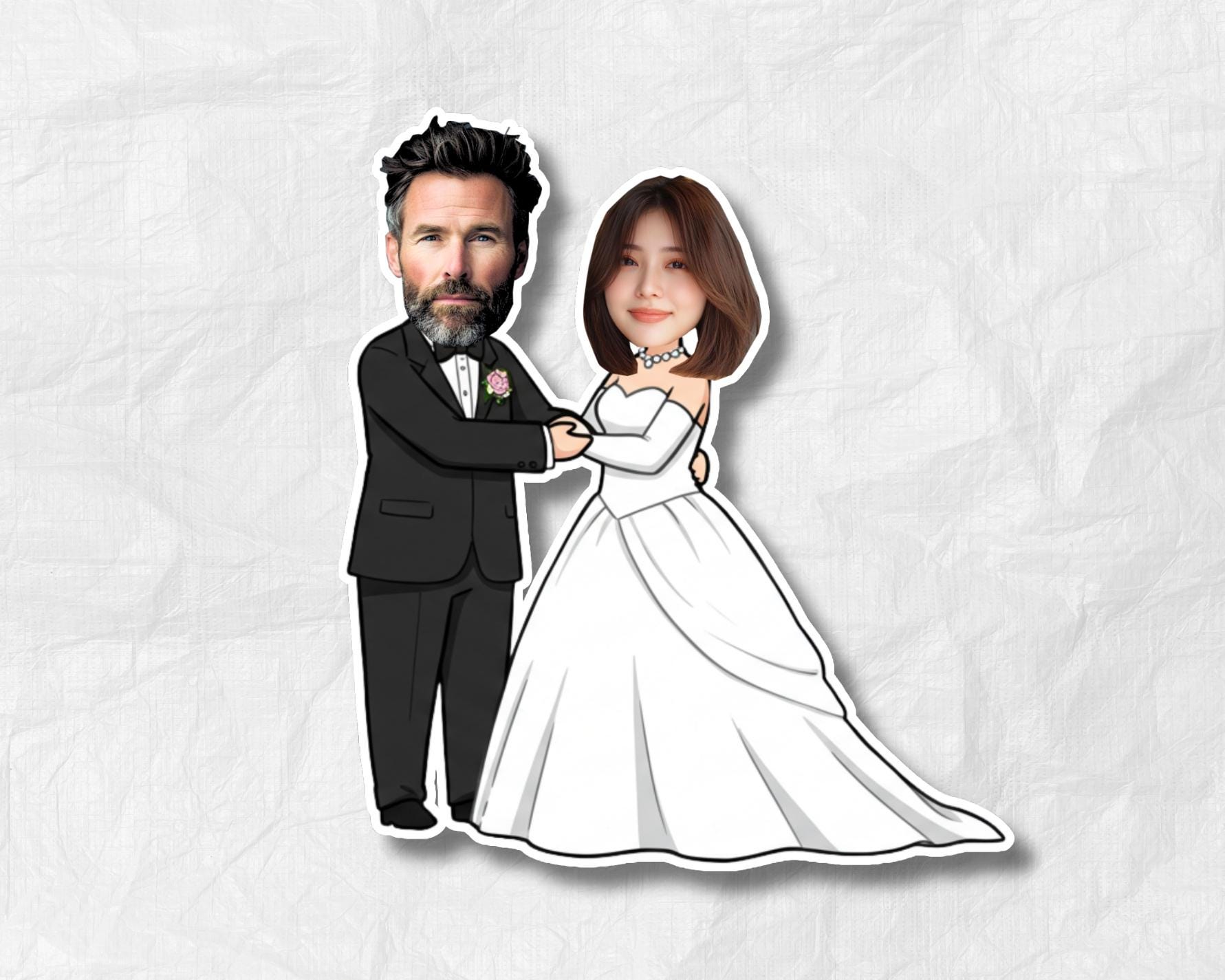 Wedding Face | Add Your Own Photo | Just Married PNG | DIY Editable ...