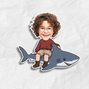 Shark Kids Face Photo | Add Your Own Photo | Shark Birthday Party | DIY ...