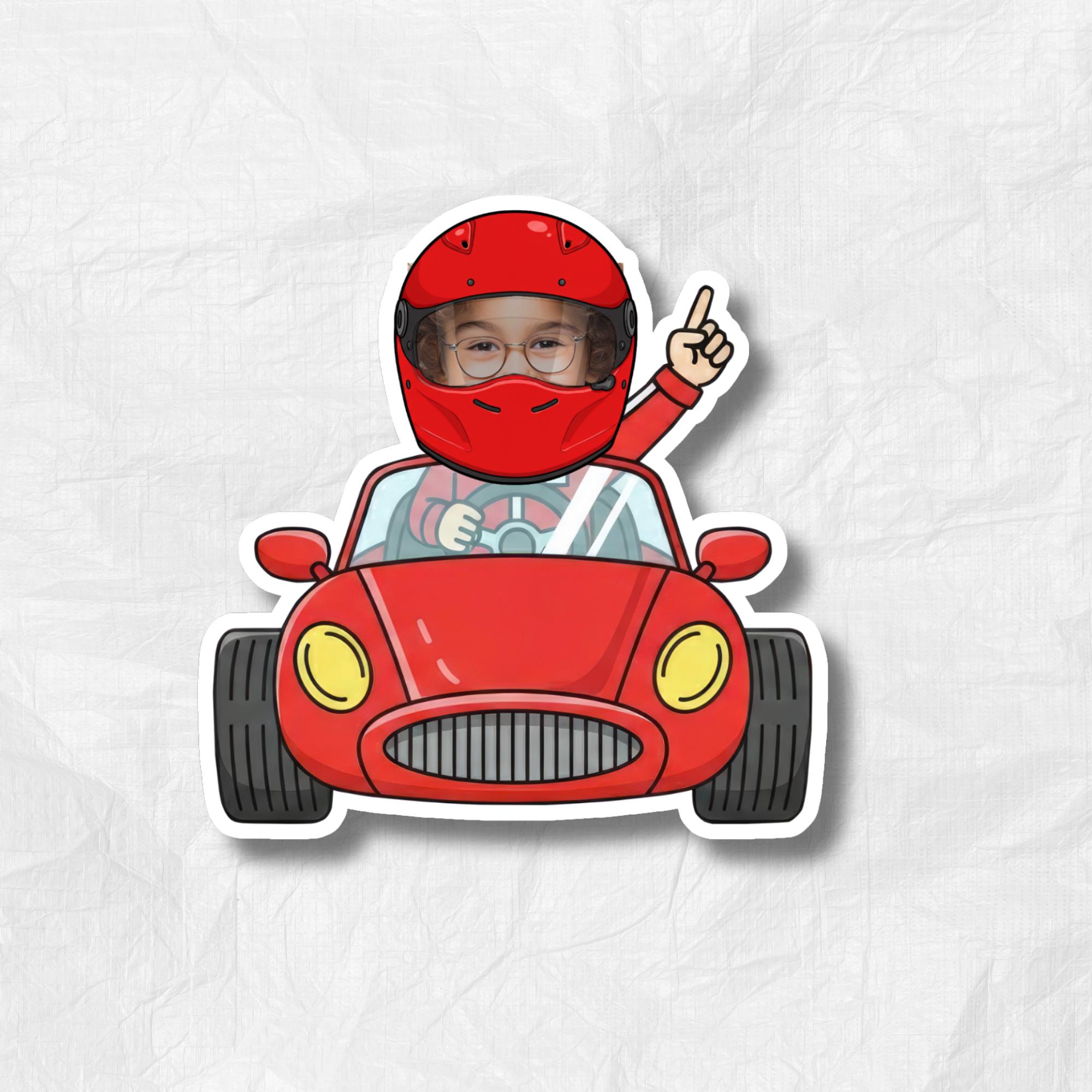 Boy Racer | Add Your Own Face Photo Template | Editable Canva PNG ...