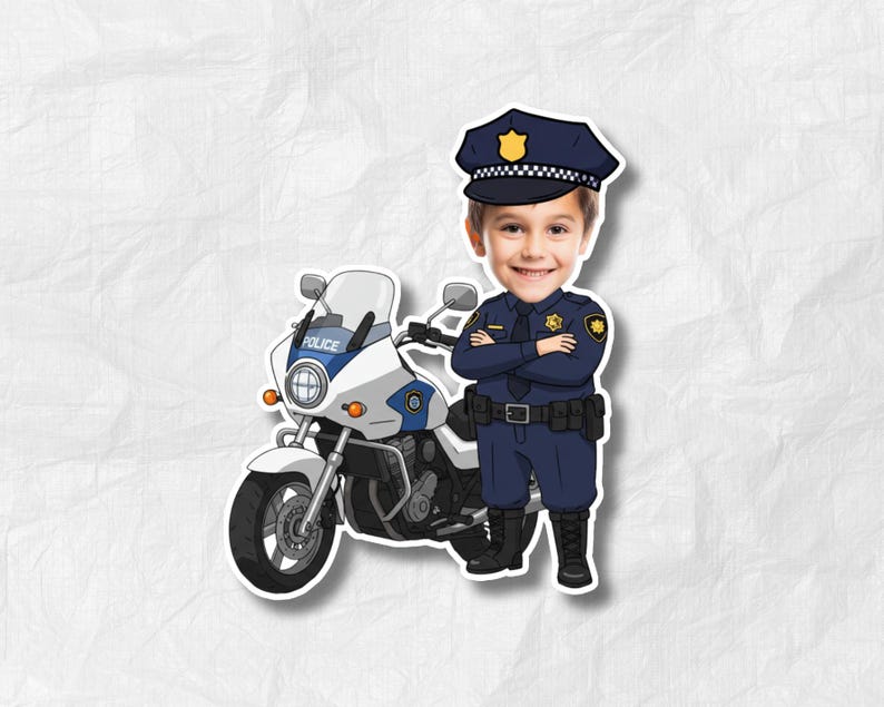 Police Officer, Face Blank, Add Your Own Photo, Cops, Yourself DIY - Etsy