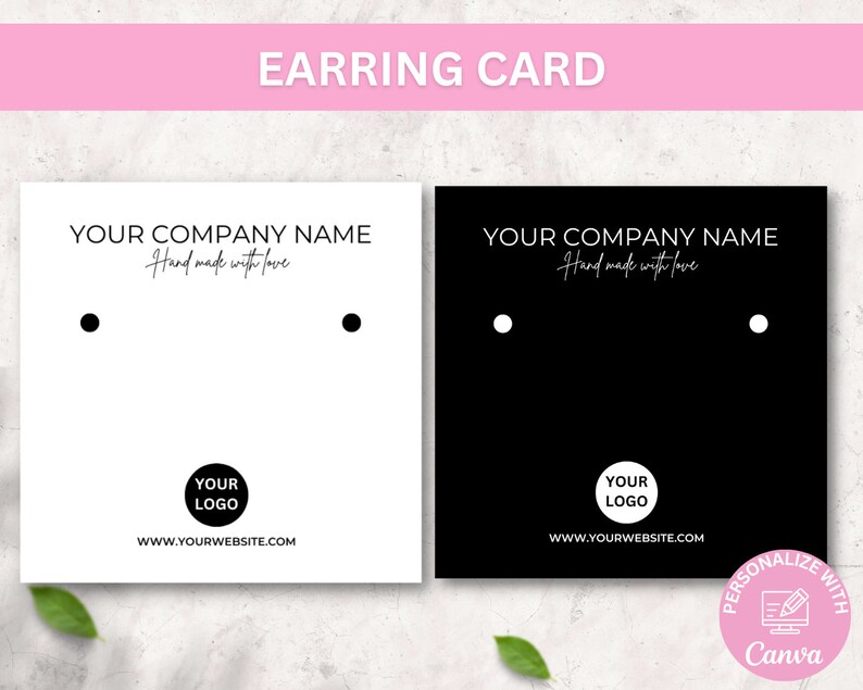Editable Jewelry Display Card Templates, Printable Earring Card Bundle ...