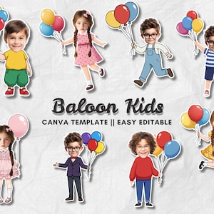 Kids Balloon Add Your Face | Balloon PNG Clipart | Custom Face Photo ...