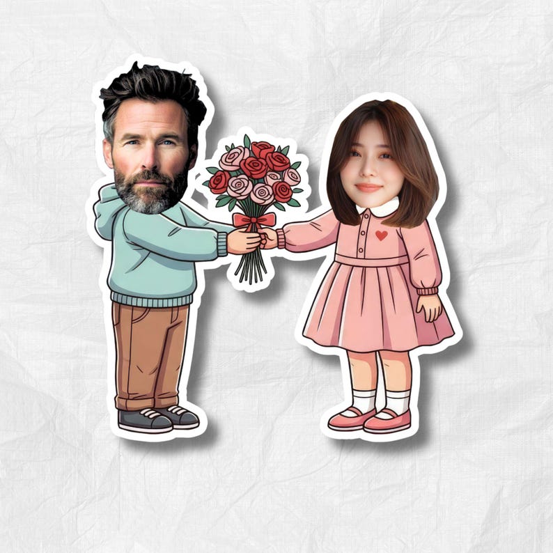 Valentine Couple | Add Your Own Face Photo Template | Cute Love Clipart ...