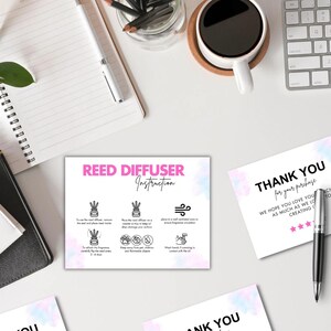 Editable Reed Diffuser Care Card Template, Reed Diffuser Care ...