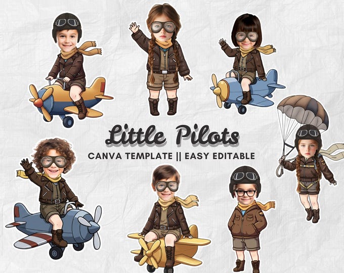 Pilots Face Blank – Add Your Own Photo | Little Aviator Airplane Theme ...