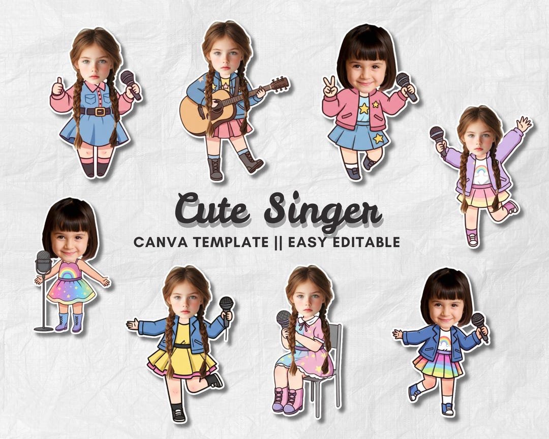 Singers Girl Yourself DIY | Add Your Own Photo - Etsy