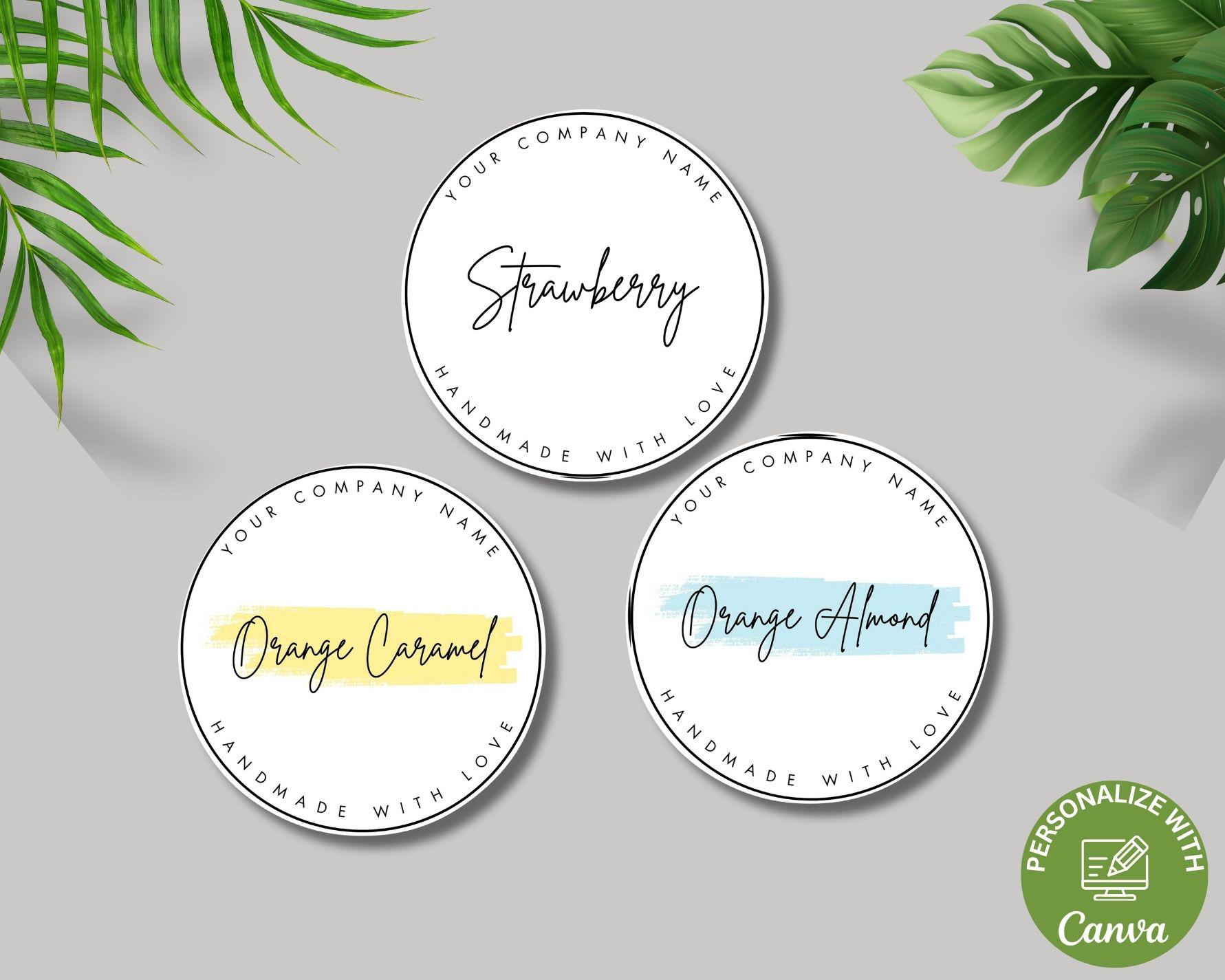 Editable Flavor Label Template, Scent Name Product Labels, Custom Food ...