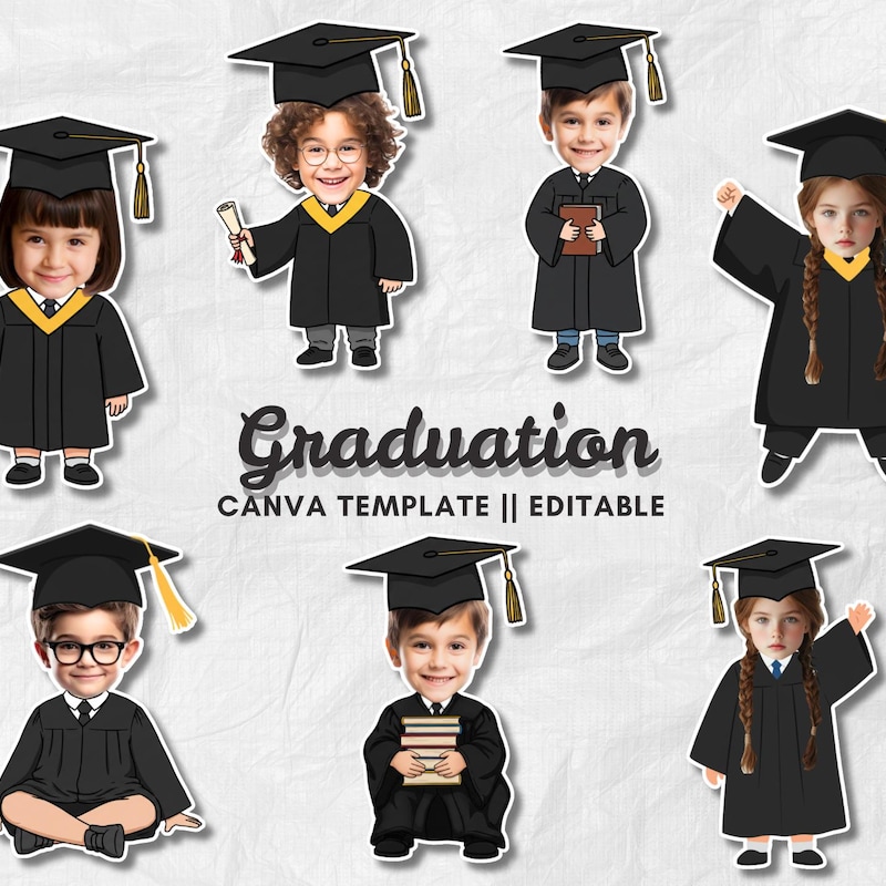Graduation Clipart Face - Etsy UK