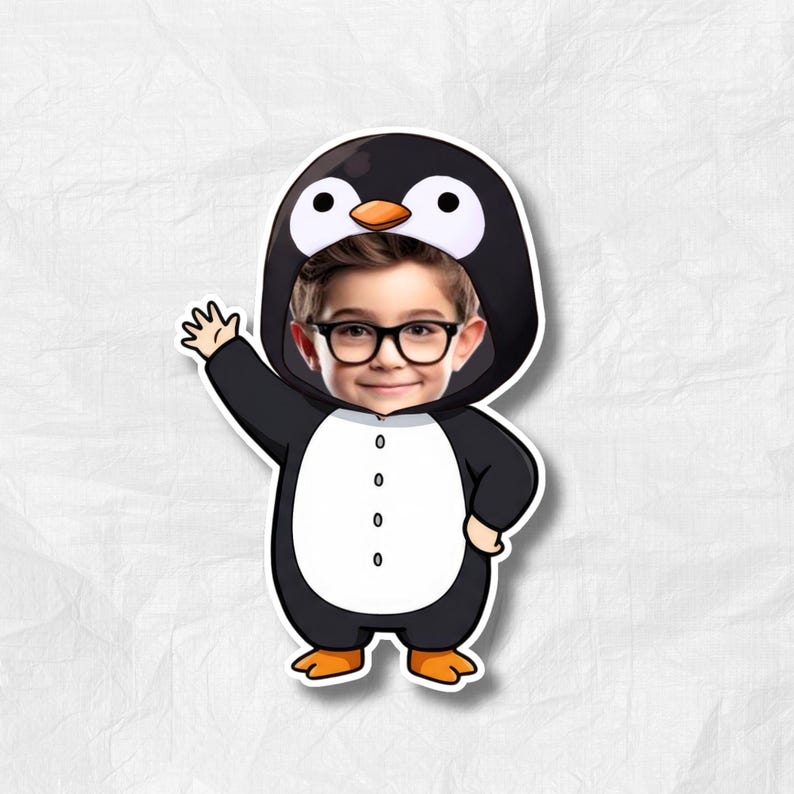 Kids Costume Penguin Add Your Face | Cute Penguin Photo Template ...